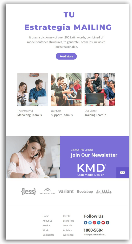 Mailing marketing - KMD: Agencia de Marketing Digital by Kioongo